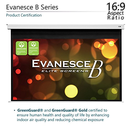 Elite Screens Evanesce B, 120" 16:9, Recessed In-Ceiling Electric Projector Screen with Installation Kit, 8k/4K Ultra HD Ready Matte White Fiberglass Reinforced Projection Surface, EB120HW2-E8