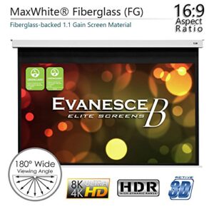 Elite Screens Evanesce B, 120" 16:9, Recessed In-Ceiling Electric Projector Screen with Installation Kit, 8k/4K Ultra HD Ready Matte White Fiberglass Reinforced Projection Surface, EB120HW2-E8