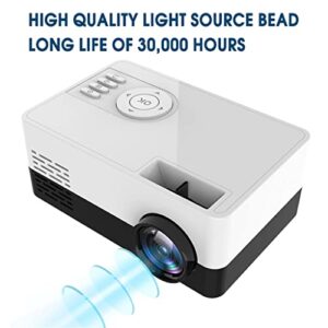 FZZDP Mini Home Projector Support 1080P AV USB SD Card USB Portable Projector