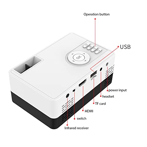 XXXDXDP Mini Home Projector Support 1080P AV USB SD Card USB Portable Projector