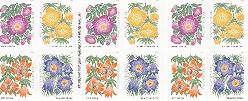 Mountain Flora Flower US First Class Forever Postage Stamps Celebrate Beauty Wedding (2 Books of 20)