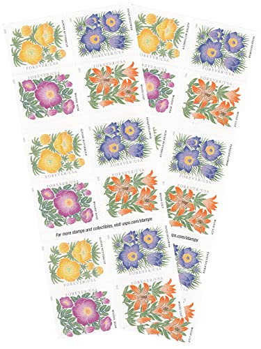 Mountain Flora Flower US First Class Forever Postage Stamps Celebrate Beauty Wedding (2 Books of 20)