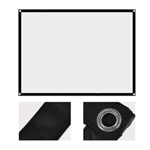 Richer-R Projector Screen, 60-100 Inch 16x9 Projector Screen Rear Projection Screen ,Portable Foldable Non-Crease Projector Curtain Screen 4:3 for Outdoor Camping Movie Open-air Cinema,White (72in)