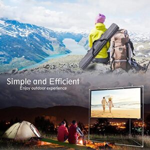 Pyle 100" Outdoor Portable Matt White Theater TV Projector Screen w/ Triangle Stand - 100 inch, 16:9, 1.15 Gain Full HD Projection for Movie / Cinema / Video / Film Showing Outside Home - PRJTPOTS101