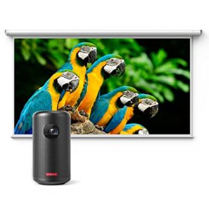 nebula capsule ii smart mini projector with nebula 100-inch projector screen