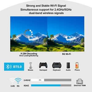 Android TV Box 11.0 Amlogic S905W2 Android Box 4GB RAM 64GB ROM with 2.4G/5G Dual WiFi and BT 5.0 Smart TV Box Support 1080P Ultra HDR 4K Streaming Media Player