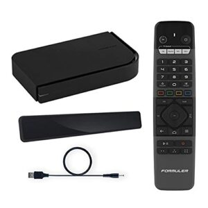 Formuler CC 4K Hybrid UHD + ATSC & OTT Media Receiver 2GB Ram 16GB Memory+ Indoor Flat Digital HDTV Antenna with Amplifier + 3 in 1 Charger.