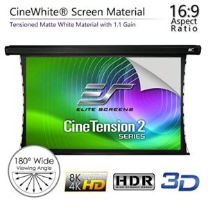 Elite Screens CineTension 2 Projector Screen, 135-inch 16:9, Indoor Electric Motorized Home Theater Automatic Front Projection Movie Office Presentations, TE135HW2| US Based Company 2-Year Warranty