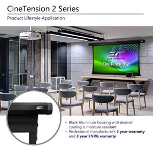 Elite Screens CineTension 2 Projector Screen, 135-inch 16:9, Indoor Electric Motorized Home Theater Automatic Front Projection Movie Office Presentations, TE135HW2| US Based Company 2-Year Warranty