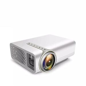 droos portable projector for mini home theater system movie video with hdmi compatible 1080p av usb (color : white, size : 18.90×1(projectors)