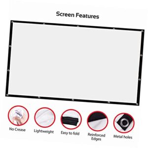 Parliky 84 Projector Portable Home Movie Foldable Movies Screen Indoor Projection for Inch Outdoor Theater Fordable