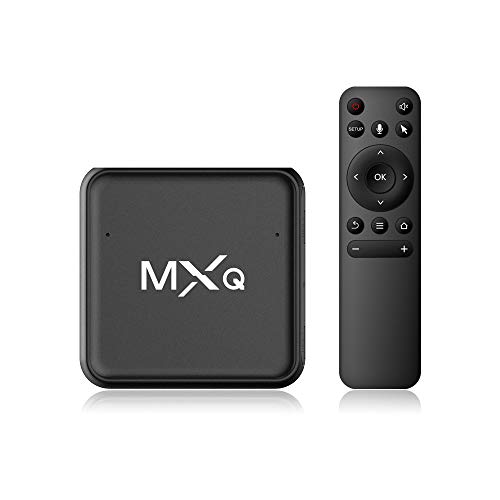 MXQ Android 7.1 ATV TV Box with Build-in AI Speaker AI Assistant S905W Quad-core 2G+16G 4K up to 60fps WiFi 2.4GHz BT 4.0 Smart Streaming Media Player for Home Entertainment