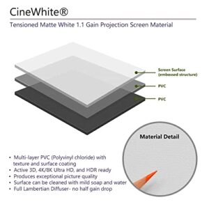 Elite Screens CineTension 2 Projector Screen, 100-inch 16:9, Indoor Electric Motorized Home Theater Automatic Front Projection Movie Office Presentations,TE100HW2-E36| US Based Company 2-Year Warranty