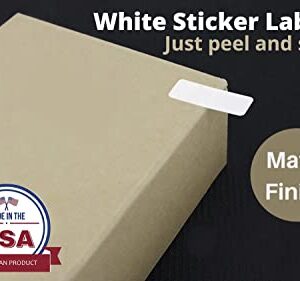 White Rectangular Labels + Bonus Color Labels - Value Pack - White Coding Labels Produce Excellent Results with Standard Laser Printer-Template Included! 1138 Pack