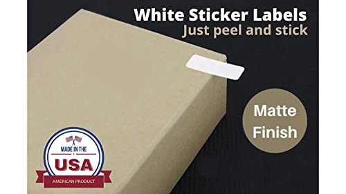 White Rectangular Labels + Bonus Color Labels - Value Pack - White Coding Labels Produce Excellent Results with Standard Laser Printer-Template Included! 1138 Pack