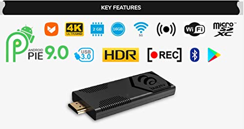 BuzzTV Vidstick ST4000 Android Stick 4K Ultra HD Android 9.0 InternetTV 2GB RAM 16GB HDMI