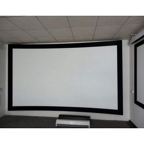 DSFEOIGY 4K 16:9 White Woven Acoustic Transparent Customize HD 3D Curved Fixed Frame Projector Screen for Home Cinema Projection Screen (Size : 200 inch)