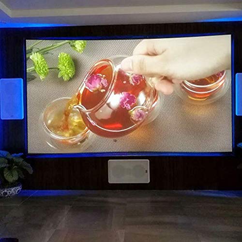 DSFEOIGY 4K 16:9 White Woven Acoustic Transparent Customize HD 3D Curved Fixed Frame Projector Screen for Home Cinema Projection Screen (Size : 200 inch)