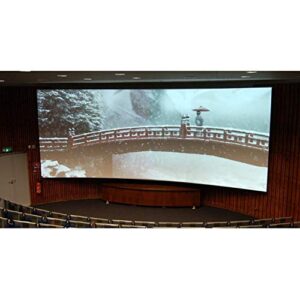 DSFEOIGY 4K 16:9 White Woven Acoustic Transparent Customize HD 3D Curved Fixed Frame Projector Screen for Home Cinema Projection Screen (Size : 200 inch)