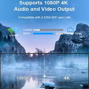 Android TV Box 11.0 Smart TV Box 4GB RAM 64GB ROM Support 4K HDR RK3318 Quad-Core 64Bits Dual-WiFi 2.4G/5.8GHz Bluetooth 4.0 with Wireless Mini Keyboard