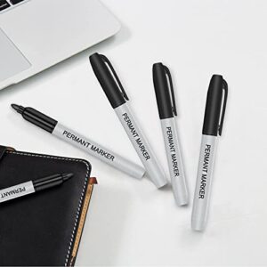 Piochoo Permanent Marker Pens, 24 Counts Black Fine Point Permanent Marker Sets for Writing Doodling Marking Coloring