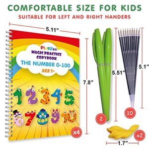 Magic Ink Copybooks for Kids Reusable Handwriting Workbooks - Children's Calligraphy Tracing - Early Education Magic Practice Book - Sank Letters (4 Books with Pens)