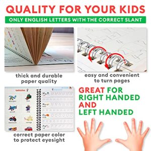 Magic Ink Copybooks for Kids Reusable Handwriting Workbooks - Children's Calligraphy Tracing - Early Education Magic Practice Book - Sank Letters (4 Books with Pens)