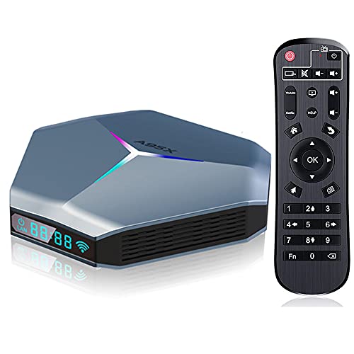 Sofobod A95XF4 Smart Android 11.0 TV Box 4GB RAM 32GB ROM Amlogic S905X4 Quad core ARM Cortex-A55 CPU Ultra HD 4K HDR H.265 Decoding with Dual Band 2.4GHz/5GHz WiFi BT 4.1 USB 3.0