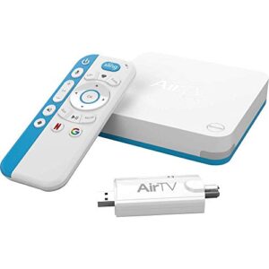 airtv all-in-one with dual tuner adapter | 3ft cat5e utp cable & aska tv coaxial cable splitter | bonus $25 slingtv credit