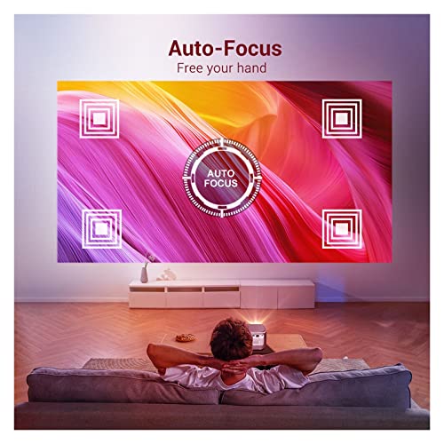 R20 3D Auto Focus Smart Android WiFi Portable LED DLP Outdoor Home Theater Projector for 4K Full HD 1080P with Battery