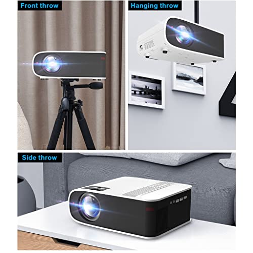 KUQIZ Projector W32 Mini Projector Full Hd 1080p Android 10 Support 4k Decoding Video Projector Led Beamer Home Theater for Phone Cinema (Size : Basic Version)