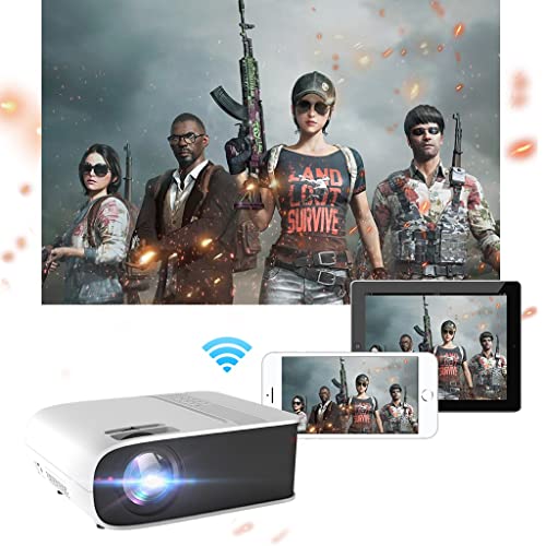 KUQIZ Projector W32 Mini Projector Full Hd 1080p Android 10 Support 4k Decoding Video Projector Led Beamer Home Theater for Phone Cinema (Size : Basic Version)