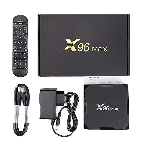 Android TV Box 9.0 TTV Box X96 Max+ Smart TV Box Amlogic S905X2 Quad Core 4GB 64GB Support USB 2.4G WiFi BT 1000M 4K Media Player Set top Box [2020 New]