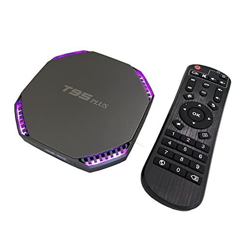 8GB 64GB T95 Plus Smart TV Box Android 11.0 Set top TV Box Rockchip RK3566 2.4 G&5 G Dual WiFi Support 1000M 4K H.265 Media Player with i8 Keyboard Black