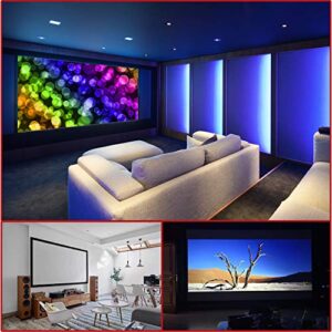 Delux Screens (US Based Business) 135 inch 4K/8K Ultra HDR Projector Screen - Active 3D Ready - 6 Piece Fixed Frame - Home Theater Movie Projection Screen - PVC Matte White - Velvet Border 135" 16:9