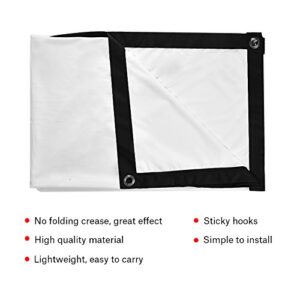 Zopsc Portable 60-100 Inch Foldable Projector Screen Non-Crease White Projector Curtain Projection Screen 4:3for Outdoor Camping Movie Open-air Cinema(72 inch)