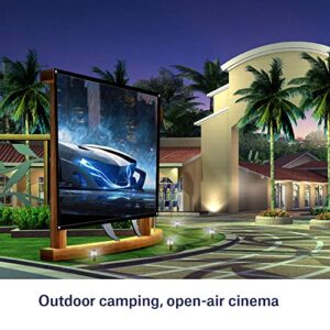 Zopsc Portable 60-100 Inch Foldable Projector Screen Non-Crease White Projector Curtain Projection Screen 4:3for Outdoor Camping Movie Open-air Cinema(72 inch)