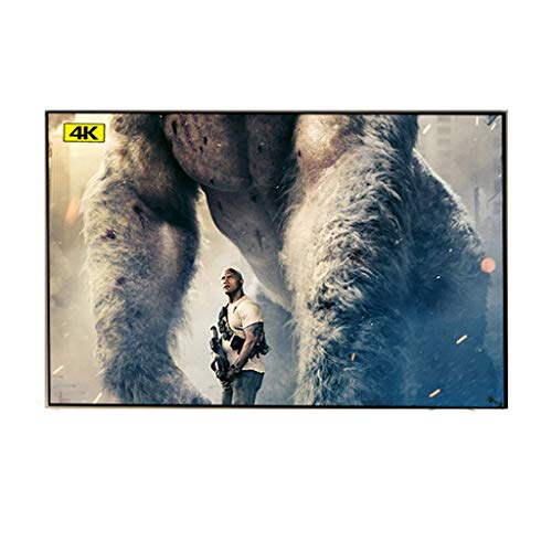 LIRUXUN Ambient Light Rejecting ALR 80 90 100 120 133 Inch Fixed Thin Frame Projector Screen for Home Theater Projection (Size : 84 inch)