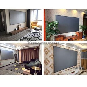 LIRUXUN Ambient Light Rejecting ALR 80 90 100 120 133 Inch Fixed Thin Frame Projector Screen for Home Theater Projection (Size : 84 inch)