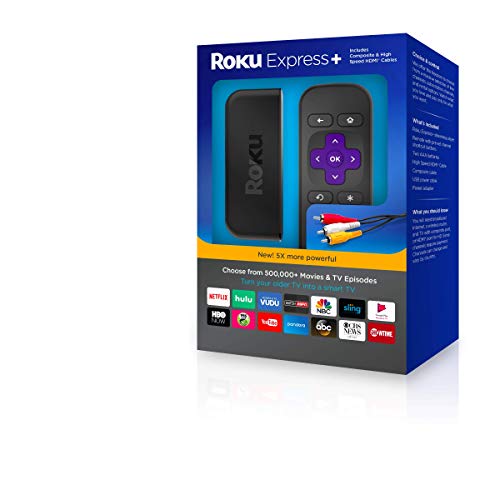 Roku Express+ HD 1080p Ditital Streaming Media Player, 3910RW