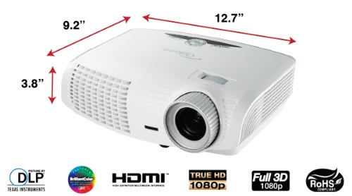 Optoma HD25e 1080p 2800 Lumen Full 3D DLP Home Theater Projector with HDMI