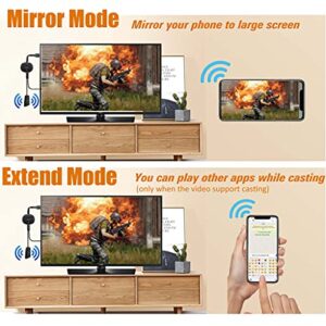 4K Wireless HDMI Display Dongle, TIMBOOTECH Miracast Adapter Streaming YouTube Video/Audio Receiver for iPhone/iPad/iOS/Android/Mac/Laptop/PC to TV/Projector/Monitor - Miracast, DLNA, Airplay, Chrome