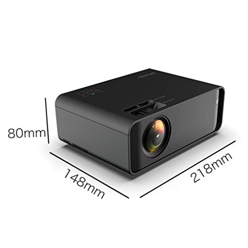 1080P 12000Lumen Cinema LED for Android BT HD Home 4K 3D HDMI Projector WiFi LED Light Red Christmas Lights Outdoor White Wire (Black, One Size)