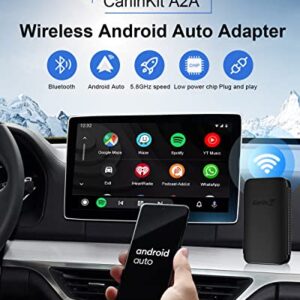 Wireless Android Auto Car Adapter CarlinKit A2A Dongle for Cars only Support Original Wired Android Auto, Instant Connection- Easy Setup- 5 GHz WiFi- GPS Navigation Fast Transmission…