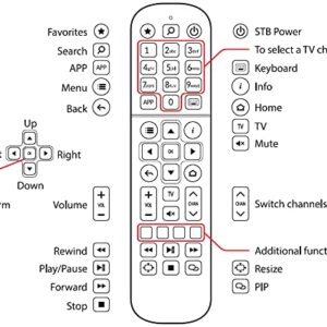 Genuine Remote Control Replacement for Infomir MAG 522, Mag 520, Mag 420, Mag 322, Mag 254