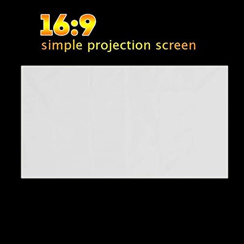 FMOGE 16:9 Portable Foldable Projector Screen Wall Mounted Home Cinema Theater 3D HD Projection Screen Canvas