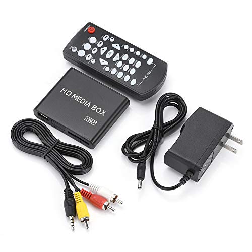 Socobeta 110-240V HDMI Media Player Mini 1080P Digital Player Box Support USB MP3 MMC SD MKV with Remote Control(US Plug)