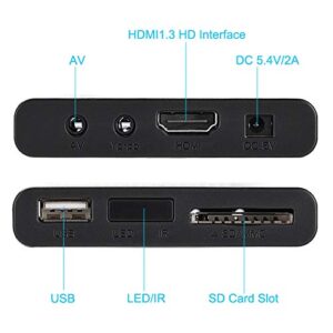 Socobeta 110-240V HDMI Media Player Mini 1080P Digital Player Box Support USB MP3 MMC SD MKV with Remote Control(US Plug)