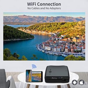 GXBPY Home Projector Video Movie Beamer System Wireless Full 1080P Native Resolution Home Theater Projector