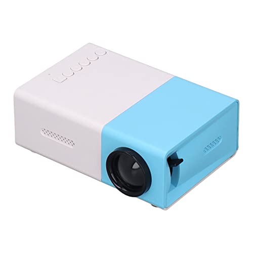 KOSDFOGE Mini Projector 1080P HD Inbuilt Speaker Mini Size Diffuse Reflection Imaging Portable Projector for Game Movie 100‑240V(American Standard)